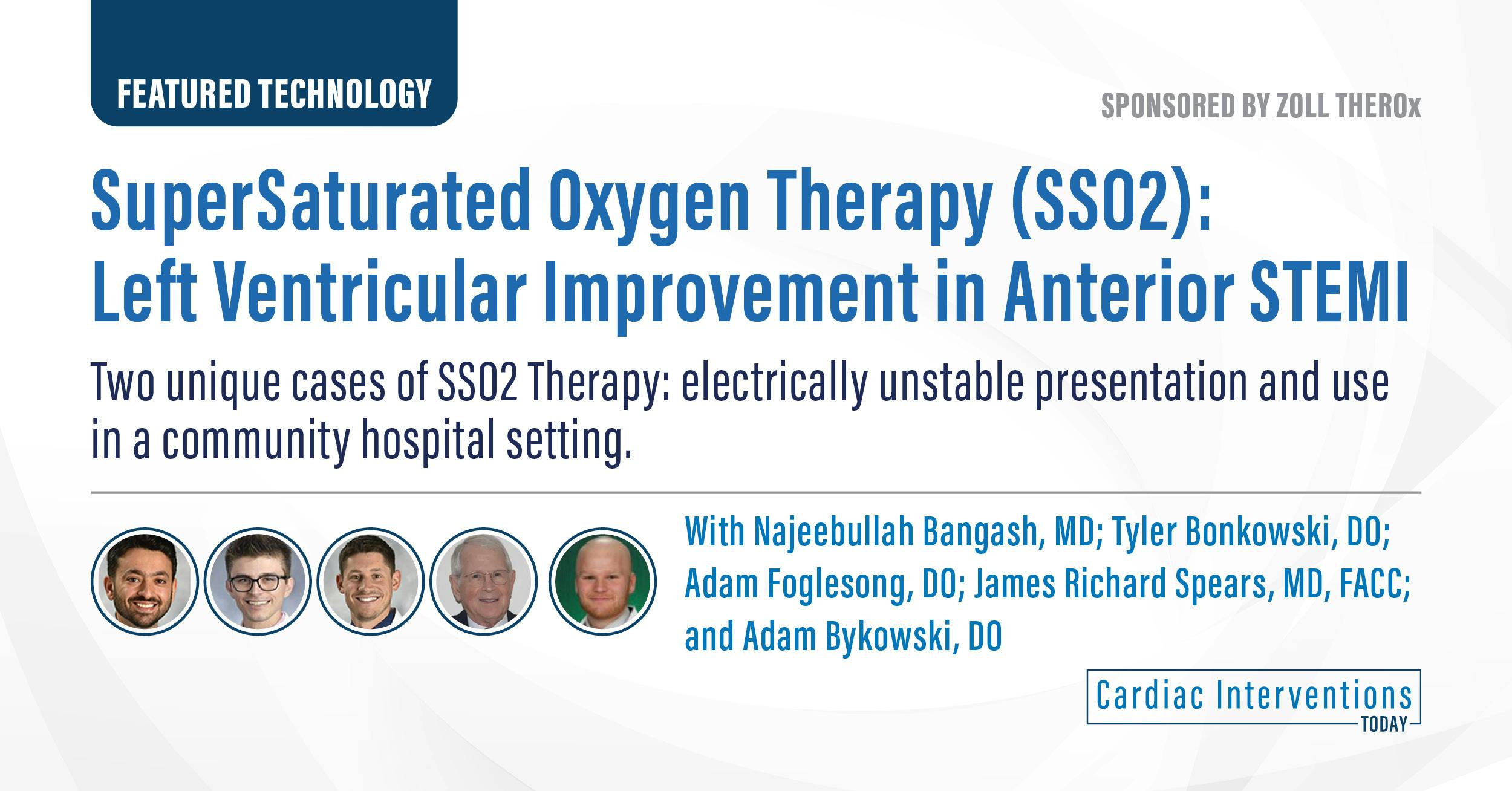 SuperSaturated Oxygen Therapy (SSO2): Left Ventricular Improvement in Anterior STEMI - Cardiac ...